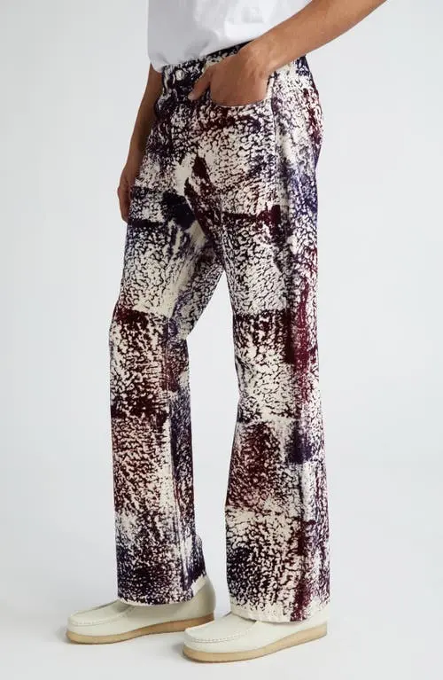SéFr Rider Cut Flocked Flare Jeans In Genesis Applique - 55